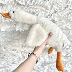 tanha goose stuffed animal, soft small goose plush, cute stuffed goose, duck stuffed animal - 20 inch, white