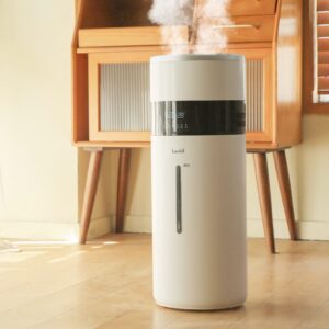 lacidoll humidifiers for large room, 4.8gal/18l wholehouse humidifiers 2000 sq.ft, ultrasonic cool mist large humidifiers dual 360° nozzles top fill floor humidifier for home grow tent