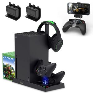 meneea charging stand with cooling fan, controller phone foldable clamp holder for xbox-series x