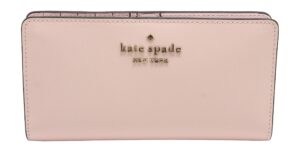 kate spade new york staci saffiano leather large slim bifold wallet light crepe