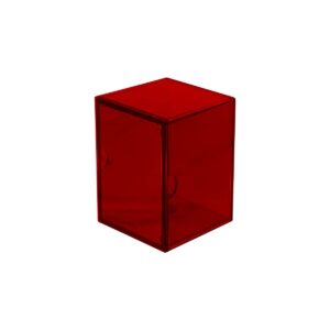 ultra pro eclipse 2-piece deck box: apple red - for pokemon game, mtg, baseball, basketball, football card and other trading cards or board games storage