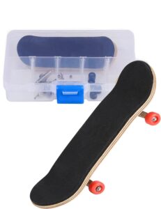 weohoviy finger skateboard, maple wooden fingerboard with box reduce pressure and ideal for finger skater, kids (red)