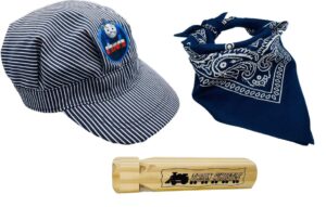 productmix thomas the train hat gift set with navy blue bandana and whistle (3 items) -toddler/preschool boys