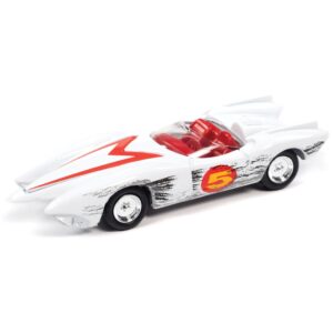 speed racer - 1/64 scale race damaged mach v - johnny lightning, jlpc004-jlsp159