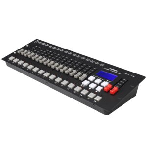 dmx controller, worldlite 512ch dmx console, premium dmx 512 stage lighting controller program directly without setting scene, easy light console for stage & dj lighting (512 channels)