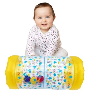 baby crawling toys for children, fitness toy, infant beginner inflatable roller toys for 0-24 months newborn boys girls, exercise your baby's muscles and coordination, yellow