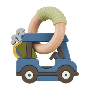 mud pie golf cart teether, blue