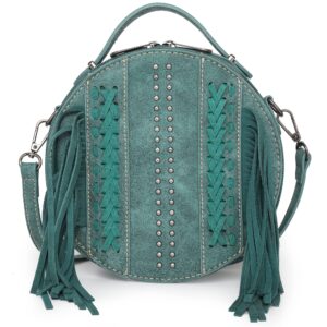 montana west fringe western purses for women crossbody bag circle round bag vintage shoulder handbag mw1054-118cf