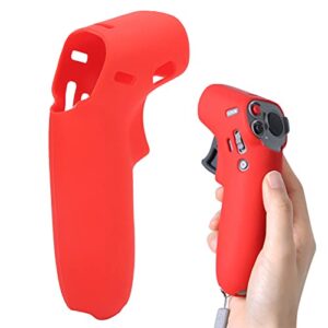 velaurs joystick protective sleeve, accurate joystick protector anti scratch silicone soft for protection for fpv(red)