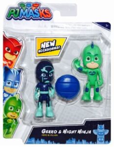 p j masks pj masks hero vs. villain 2-pack figure set (gekko & night ninja)