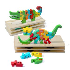 wooden puzzles for kids ages 3-5 wooden puzzles for toddlers 2-4 years 4 pack animal puzzles for kids 3 4 5 years old, montessori toys for toddlers 2 years old.