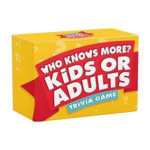 who knows more? kids or adults, the ultimate trivia game for kids, teens and adults - a fun family party game