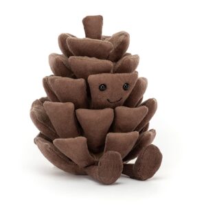 jellycat amuseables pine cone stuffed toy, 6 inches | winter plush and décor