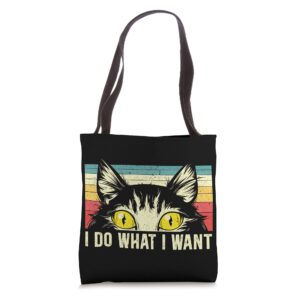 i do what i want cat for a cute cat lovers tote bag