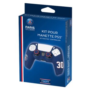 psg - paris saint germain - accessory kit with protective cover for ps5 controller blue n30 lionel messi (ps5)