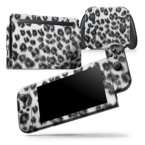 design skinz - compatible with nintendo switch lite - skin decal protective scratch-resistant removable vinyl wrap cover - real snow leopard hide