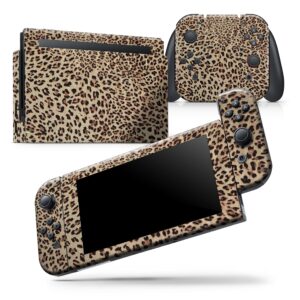 design skinz - compatible with nintendo switch lite - skin decal protective scratch-resistant removable vinyl wrap cover - brown vector leopard print