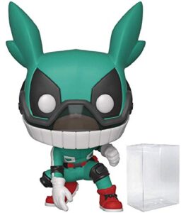 funko pop my hero academia - deku with helmet (izuku midoriya) pop! vinyl figure (bundled with compatible pop box protector case), multicolor, 3.75 inches