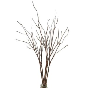 5pcs artificial lifelike curly willow branches decorative dried twigs, 25.9 inches fake bendable sticks plastic vines/stems for diy greenery plants vases home office party decoration