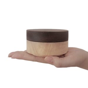 ashtray with lid, vvin windproof ashtray for indoor and outdoor use, wooden with stainless steel liner, portable ash tray for home, office, patio, garden decoration