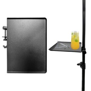 sycooven sound card tray, metal height adjustable shelf for small items microphone stand replacement part music stand accessories (size:7.87x5.12inch)