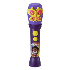 ekids disney encanto toy microphone for kids, built-in music and flashing lights for fans of disney toys for girls