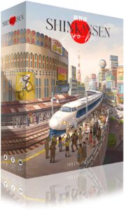 shinkansen zero-kei board game - strategy game, train route building game, fun railroad network game for kids and adults, ages 12+, 1-4 players, 45-60 minute playtime, made by ludonova