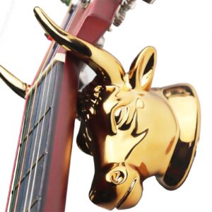 lkerejol bull head guitar holder wall hanger guitar ukulele hook ukulele stand rack storage bass bull head wall mounted art support guitar holder for bass electric acoustic guitar ukulele