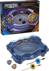 beyblade burst pro series evo elite champions pro set - complete battle game set with beystadium, 2 battling top toys and 2 launchers