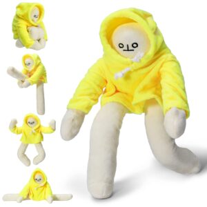 mgfaion 16 inch banana doll plush stuffed man toy with magnet, funny changeable pillow stress release hugs toys christmas birthday gifts for kids boys girls