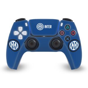 head case designs officially licensed inter milan logo badge vinyl faceplate sticker gaming skin decal cover compatible with sony playstation 5 ps5 dualsense controller