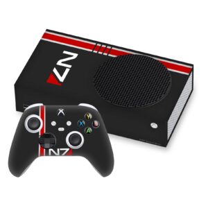 head case designs officially licensed ea bioware mass effect n7 logo graphics vinyl sticker gaming skin decal cover compatible with xbox series s console and controller bundle