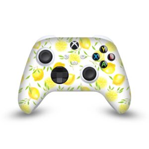 head case designs officially licensed katerina kirilova lemons patterns vinyl sticker gaming skin decal cover compatible with xbox series x/s controller