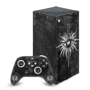 head case designs officially licensed ea bioware dragon age inquisition distressed heraldry vinyl sticker gaming skin decal cover compatible with xbox series x console and controller bundle