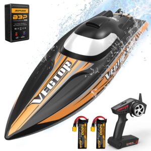 volantexrc brushless remote control boat vectorsr80 45mph high-speed rc boats for adults ready to run waterproof design fast rc boat with self-righting for lake & river toy gifts (798-4 rtr)