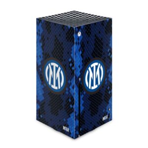 head case designs officially licensed inter milan home 2021/22 crest kit vinyl sticker gaming skin decal cover compatible with xbox series x console