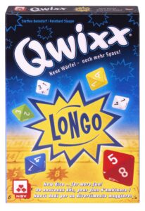 nsv | qwixx longo | dice game | ages 8+ | 2-5 players | 20 minutes playing time