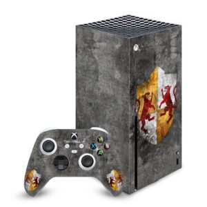 head case designs officially licensed ea bioware dragon age ferelden distressed heraldry vinyl sticker gaming skin decal cover compatible with xbox series x console and controller bundle