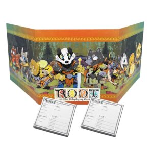 magpie games gamemaster accessory pack - root: the roleplaying game expansion, tri-fold tabletop gm screen and campaign notepads