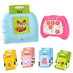 talking flash cards educational toys for 3 4 year old boys girls, toddlers learning toys electronic interactive toys, preschool toys christmas birthday gift for kids ages 3 4 5