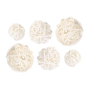 ifundom wicker rattan balls, 15 pcs decorative balls vase fillers for home decor centerpieces bowl orbs craft wedding party garden christmas tree decoration house ornaments