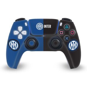 head case designs officially licensed inter milan inter milano logo badge vinyl faceplate sticker gaming skin decal cover compatible with sony playstation 5 ps5 dualsense controller