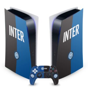 head case designs officially licensed inter milan inter milano logo badge vinyl faceplate gaming skin decal compatible with sony playstation 5 ps5 digital edition console and dualsense controller