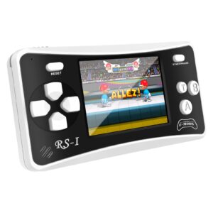 handheld games for kids adults 2.5" lcd portable retro games console built in 162 classic electronic video games player with tv output - travel games for birthday xmas gift (black)