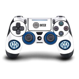 head case designs officially licensed inter milan logo on white badge vinyl sticker gaming skin decal cover compatible with sony playstation 4 ps4 dualshock 4 controller