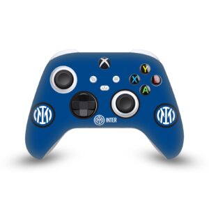 head case designs officially licensed inter milan logo badge vinyl sticker gaming skin decal cover compatible with xbox series x/s controller