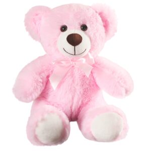 snowolf teddy bear plush cute stuffed animal toys pillow bear doll gift for kids boys girls birthday christmas valentine's day (13.7in/35cm, pink)