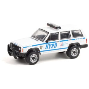 collectibles greenlight 42960-c hot pursuit series 38-1997 cherokee - new york city police dept (nypd) 1:64 scale