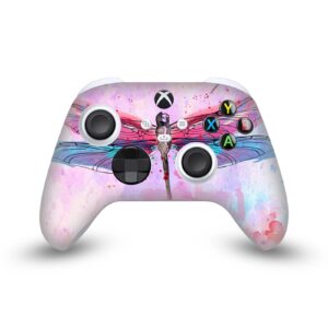 head case designs officially licensed jena dellagrottaglia dragonflies animals vinyl sticker gaming skin decal cover compatible with xbox series x/s controller