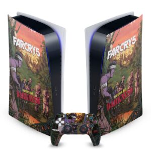 head case designs officially licensed far cry hours of darkness arte clave vinyl faceplate gaming skin decal compatible with sony playstation 5 ps5 digital edition console and dualsense controller